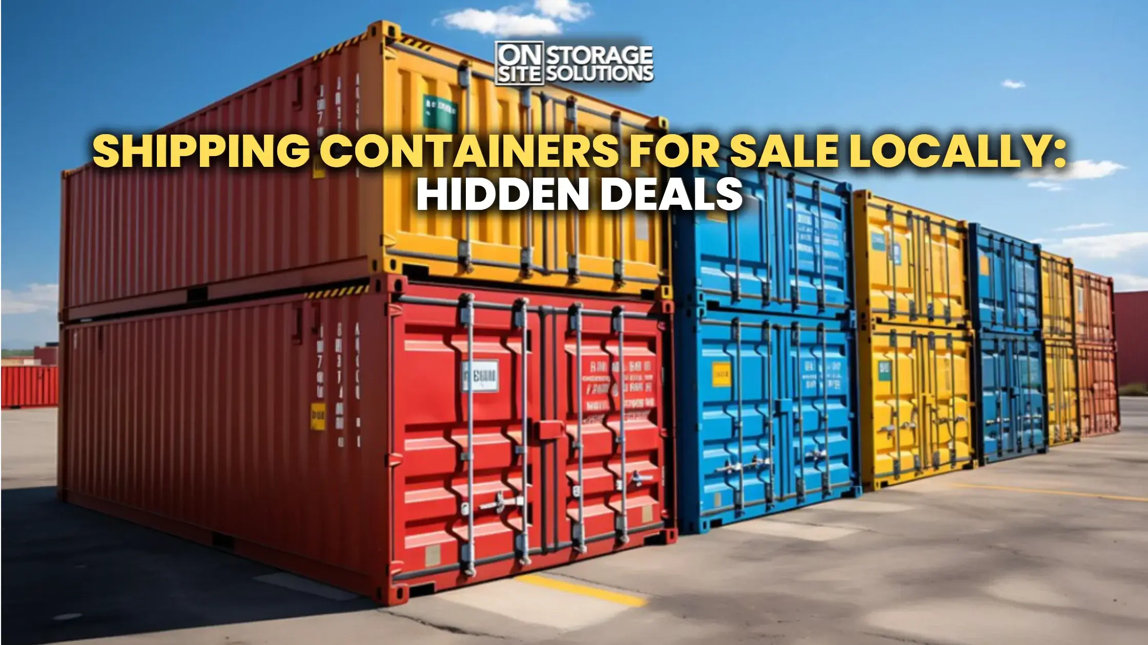 Shipping Containers for Sale Locally | Hidden Deals